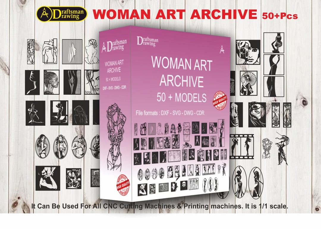 Woman Art Bundle Digital File for Laser Cutting , Plasma Cutting ( Dxf ...