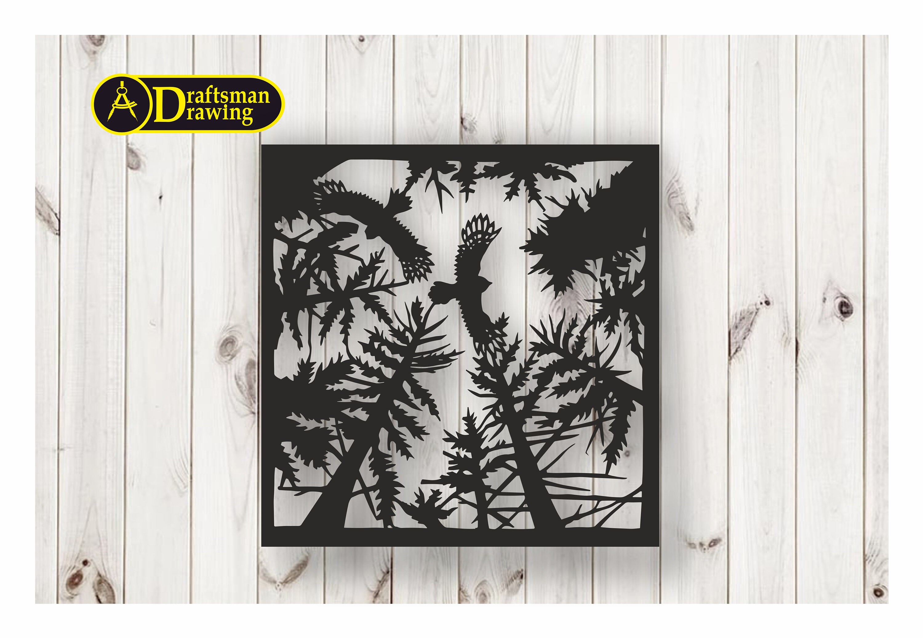 Hawk Wall Art Decor Vector File for Laser Cutting , Plasma Cutting Dxf ...