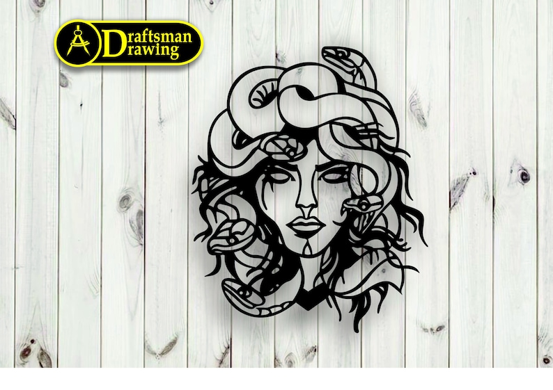 Medusa Wall Art Decor Vector File for Laser Cutting Plasma - Etsy