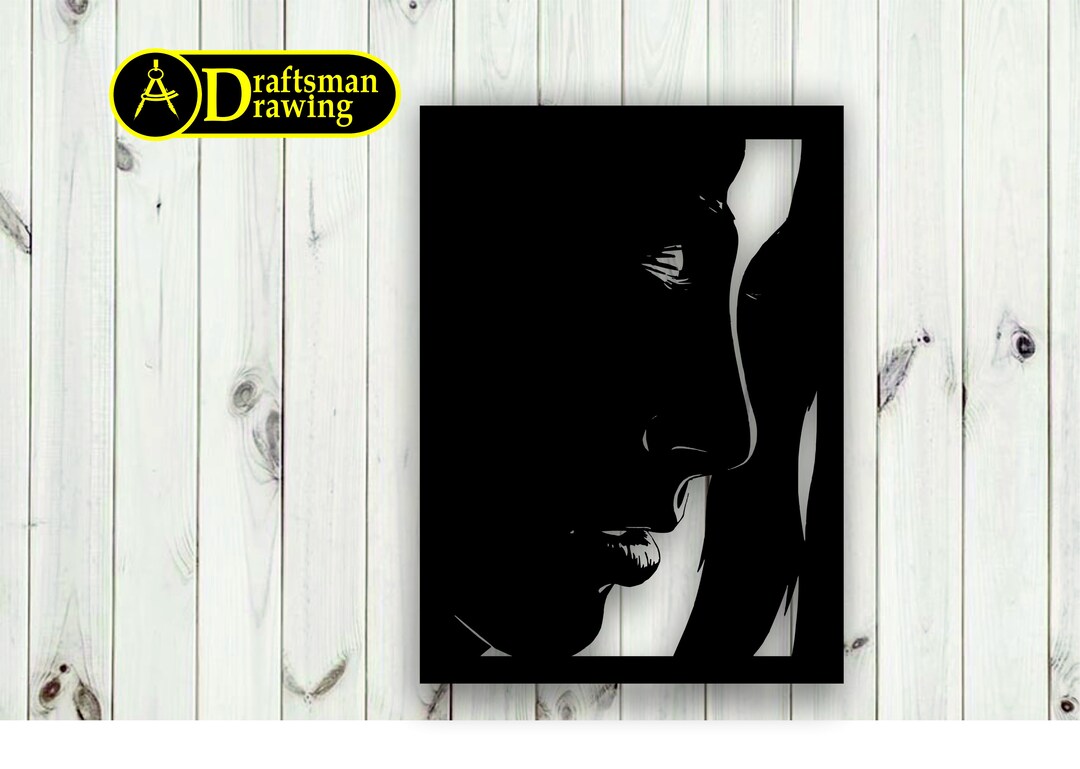 Woman Face Wall Art Decor Vector Drawing File for Laser Cutting ...