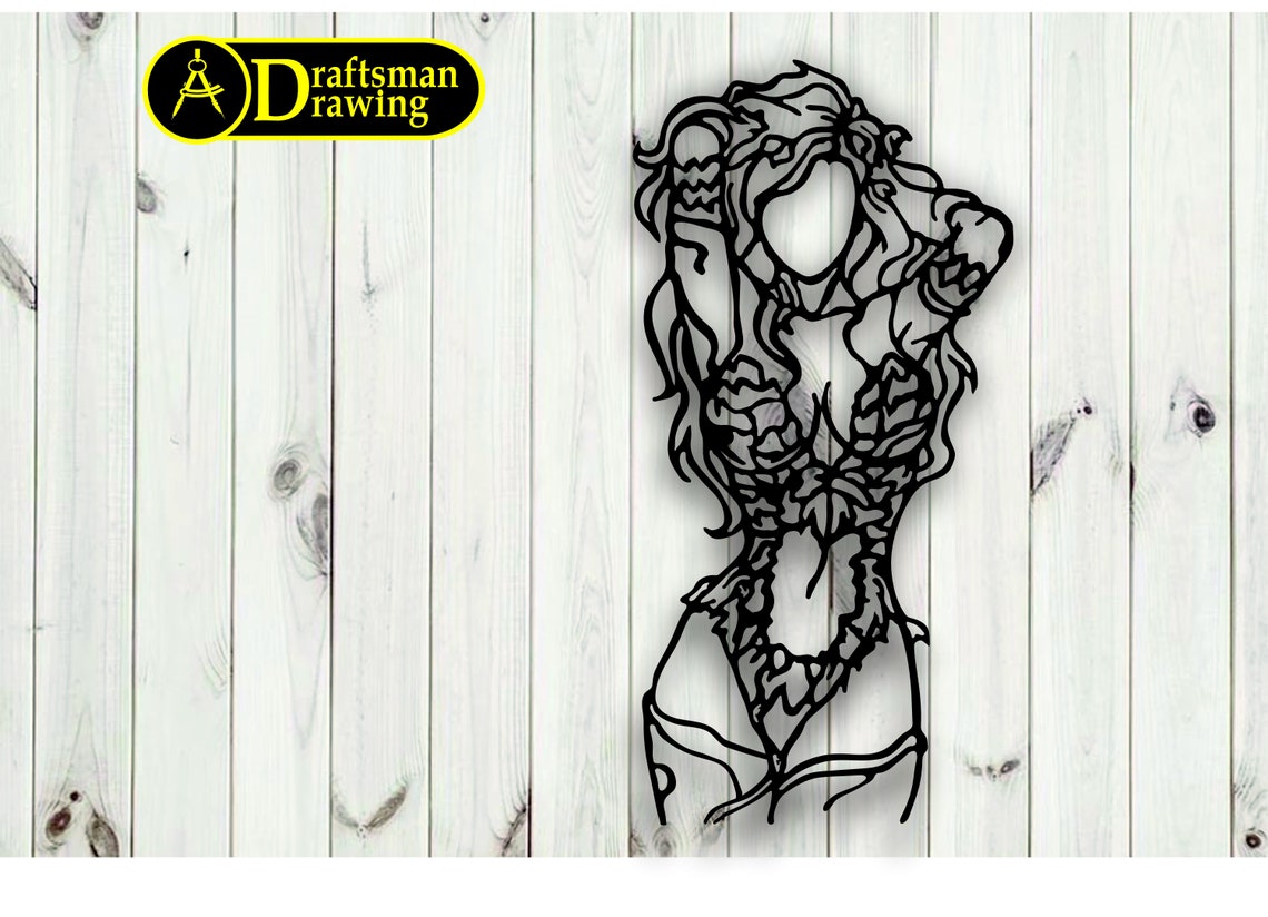 Woman's Art Decorative Vector File for Cnc Laser Cut Cnc - Etsy