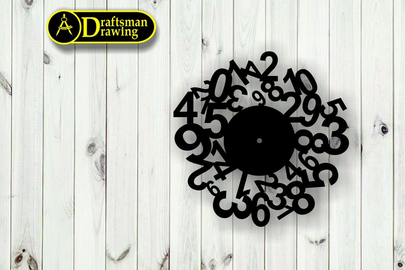 Wall Clock Vector Drawing File for Laser Cutting Plasma - Etsy