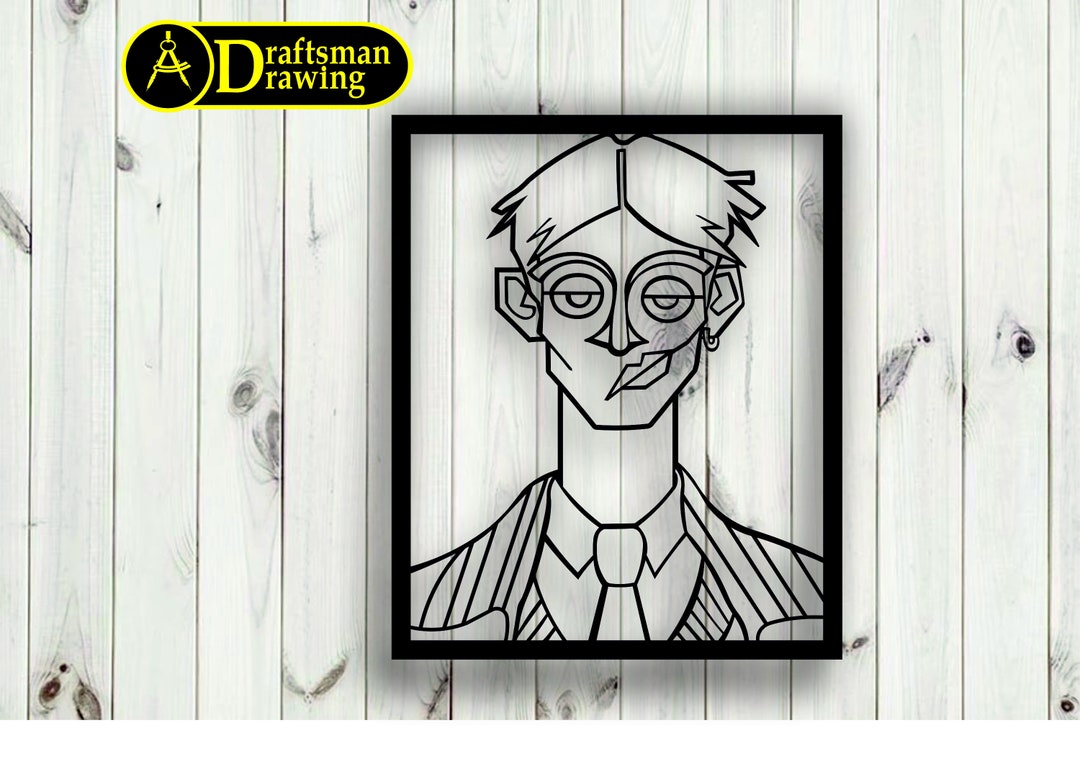 Man Poster Wall Art Decor Vector File for Laser Cutting , Plasma ...