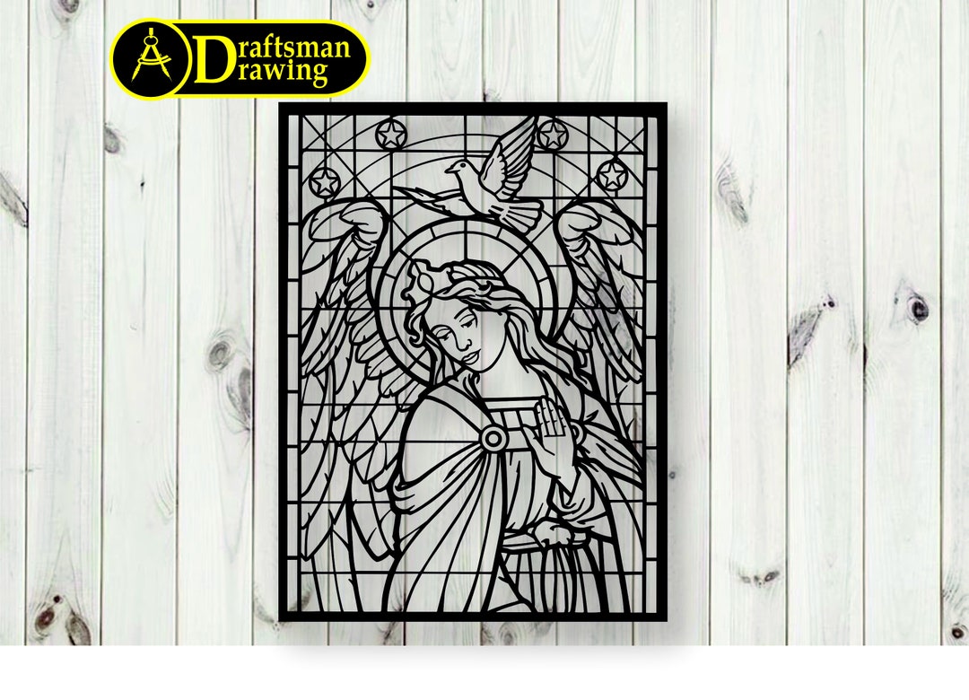 Angel Wall Art Decorvector File for Laser Cutting , Plasma Cutting ...