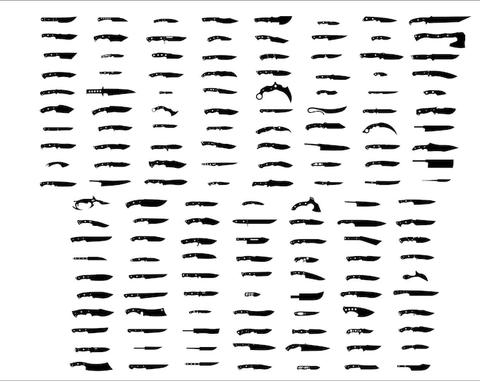 Arquivo 150 em 1. Arquivo de desenho de blanks de faca de lâmina para ...