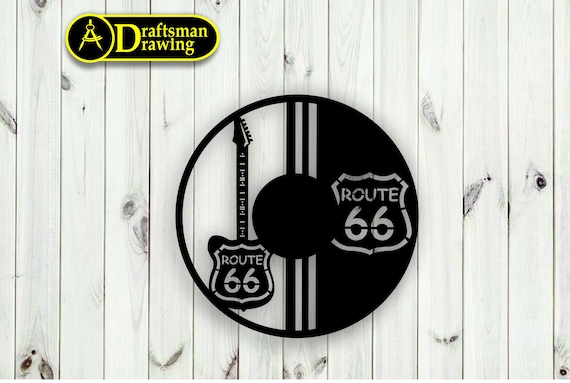 Route 66 Wall Art Decor Vector Drawing File for Laser Cutting - Etsy