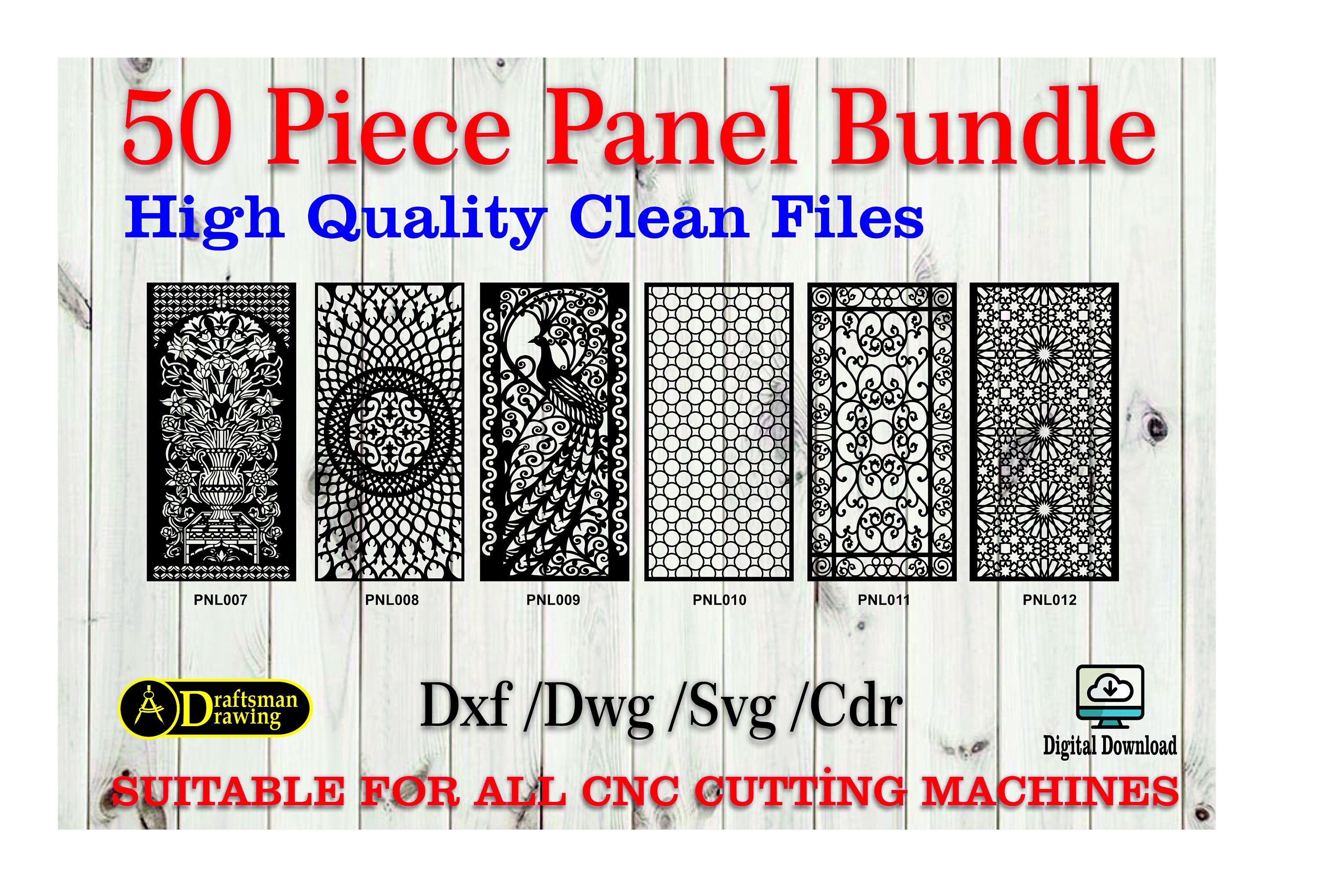 Pattern Panel Collection 1 Drawing File for CNC Laser - Etsy