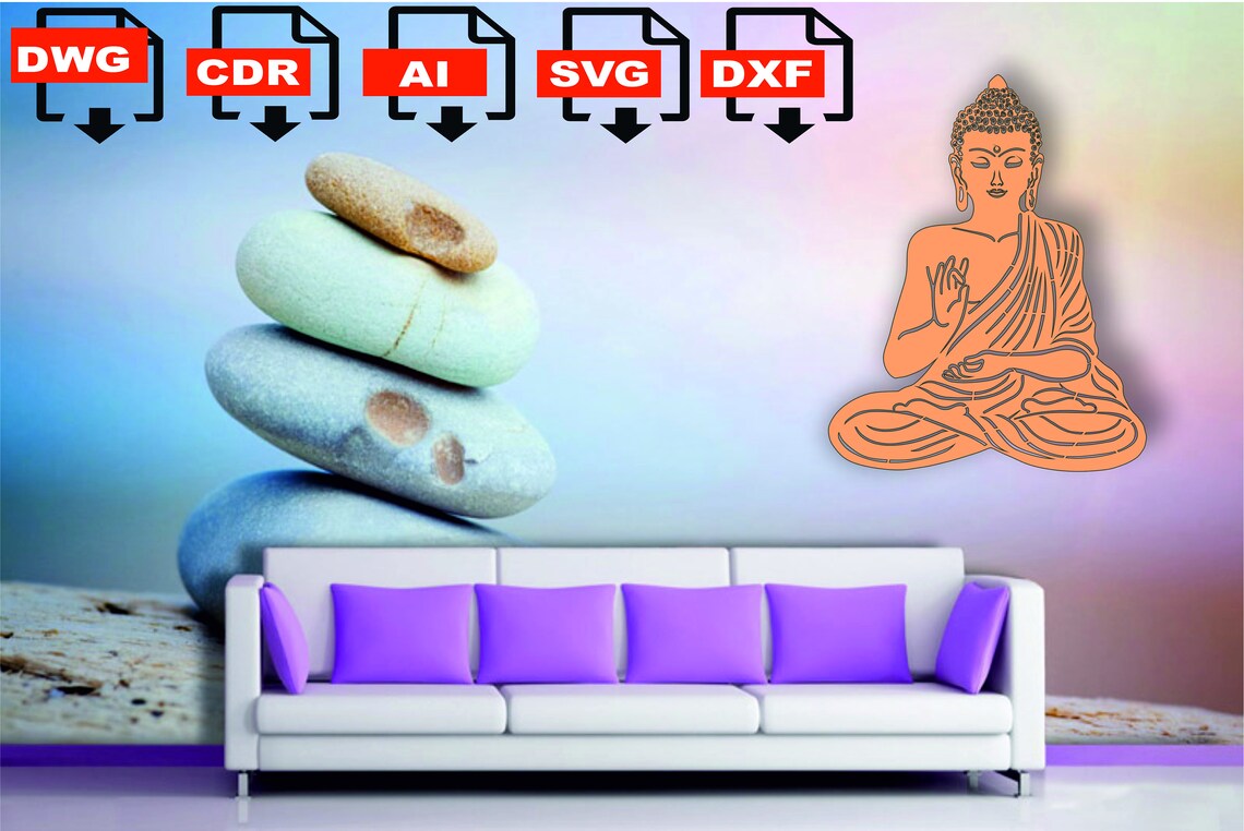 Buddha Decorvector Drawing File for Laser Cutting Plasma - Etsy