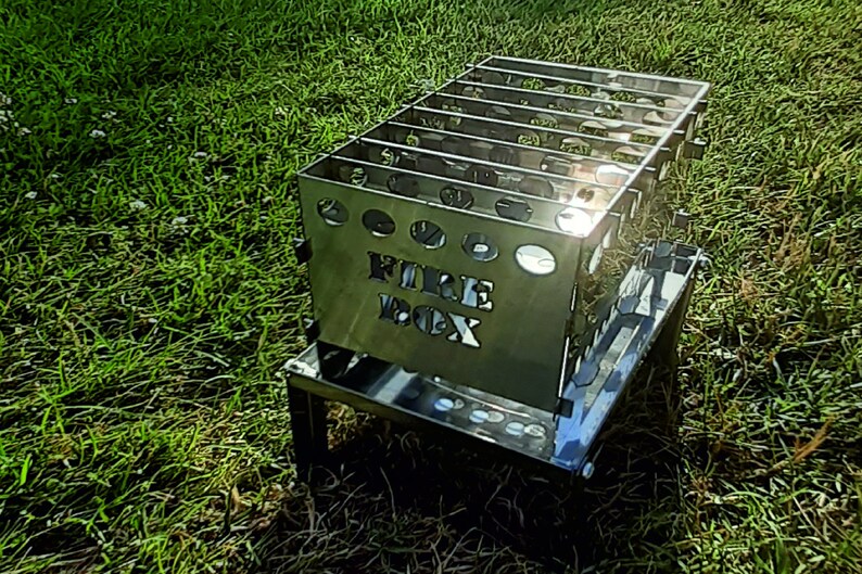 Camping Fire Box Stove Foldable Portable Wood Stove Camp - Etsy
