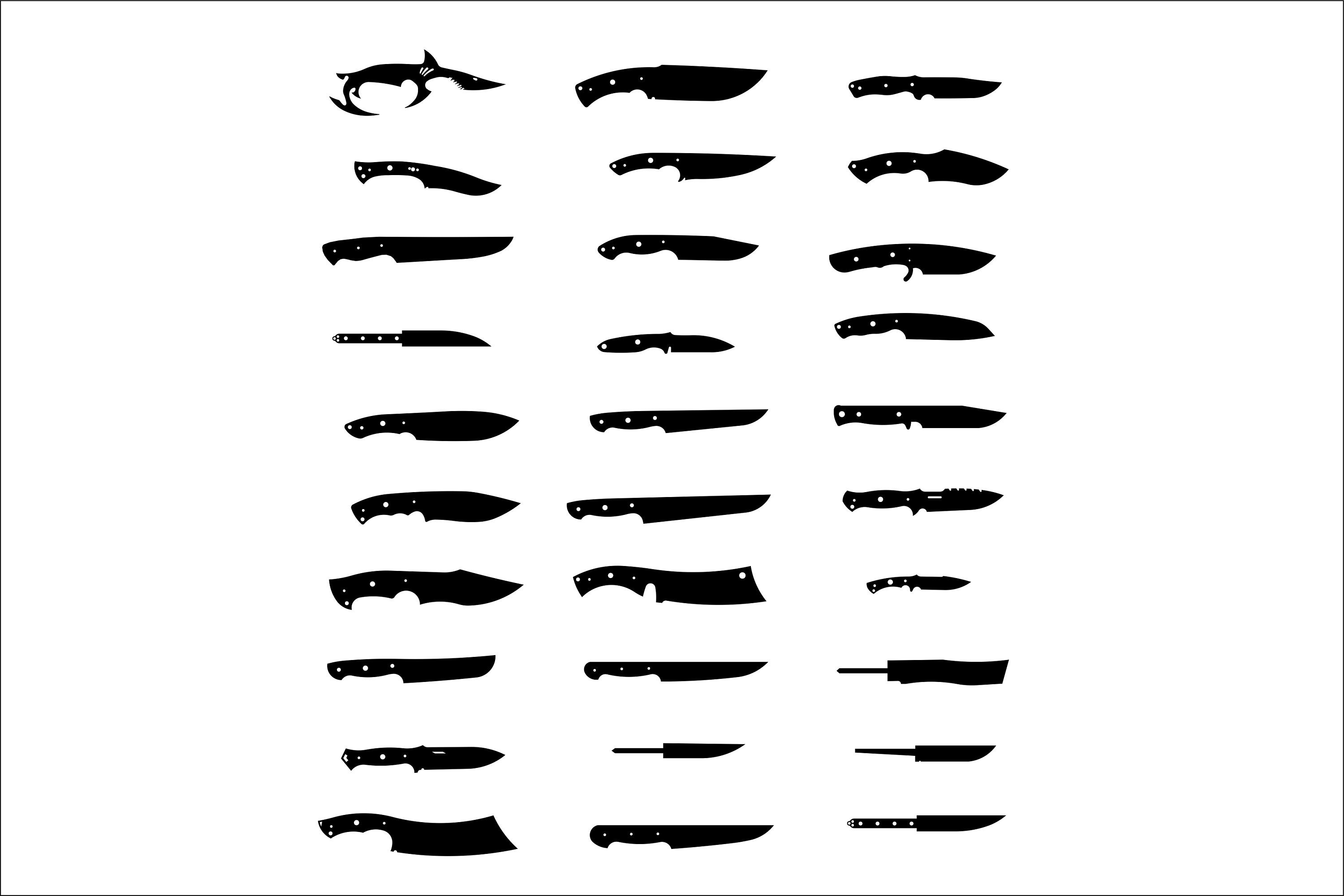 Arquivo 150 em 1. Arquivo de desenho de blanks de faca de lâmina para ...