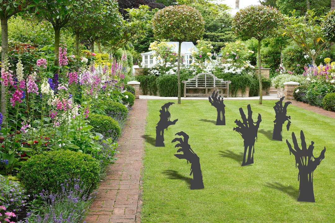 Zombie Hands Garden Stakes for Halloween, Clean Drawing File for CNC ...