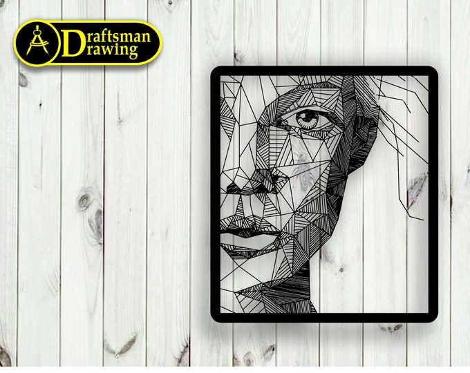 Woman Face Wall Art Decor Vector File for Laser Cutting - Etsy