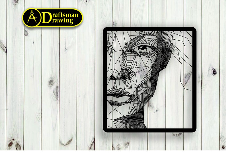 Woman Face Wall Art Decor Vector File for Laser Cutting , Plasma ...