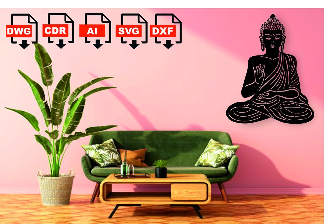 Buddha Decorvector Drawing File for Laser Cutting Plasma - Etsy