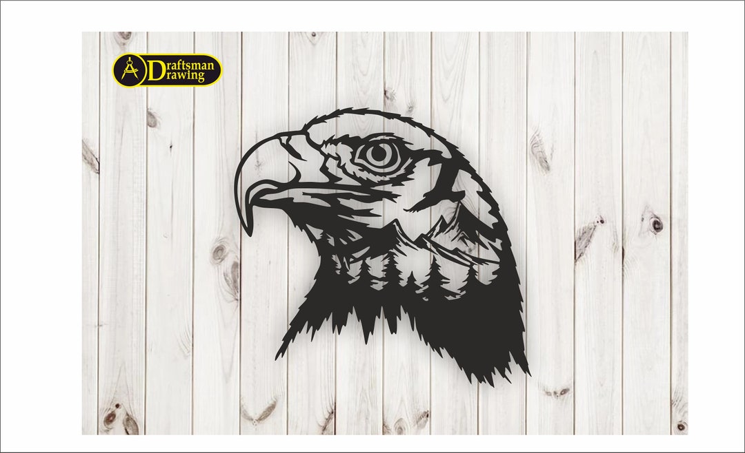 American Eagle Wall Art Decor Vector File for Laser Cutting , Plasma ...
