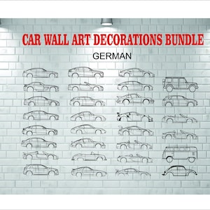 Car Wall Art Decoration Files for CNC Laser , Plasma , Router and ...