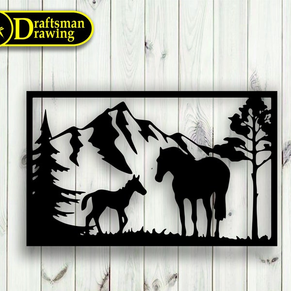 Plasma Cnc Metal Art Horses Files - Etsy