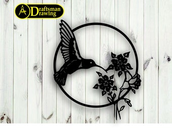 Hummingbird Wall Art Decor Vector File for Cnc Machine and Cricut ...