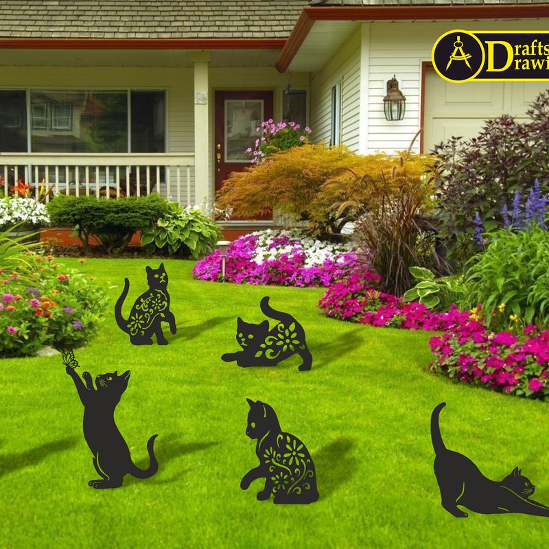 Dwg Cat Drawing - Etsy