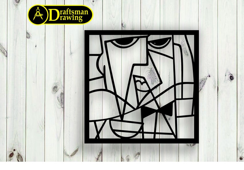 Cubism Style Poster Wall Art Decor Vector File for Laser - Etsy