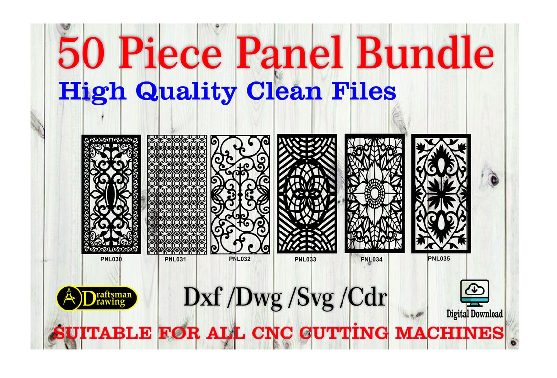 Pattern Panel Collection 1 Drawing File for CNC Laser - Etsy