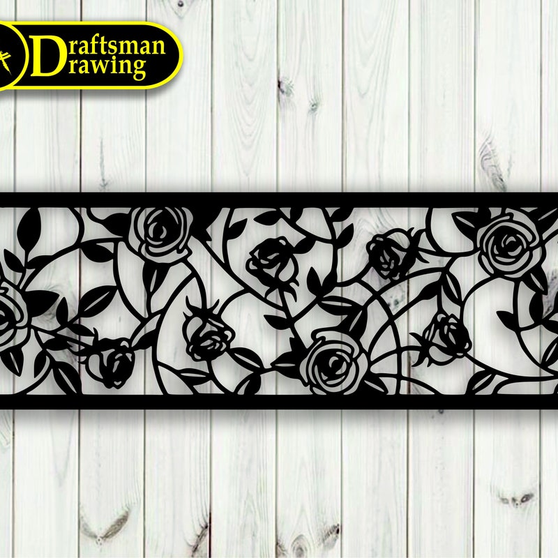 Cnc Wooden Panel Floral - Etsy