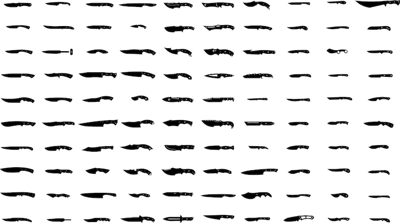 Knife Blanks Template Bundle 550 in 1 Drawing File for - Etsy