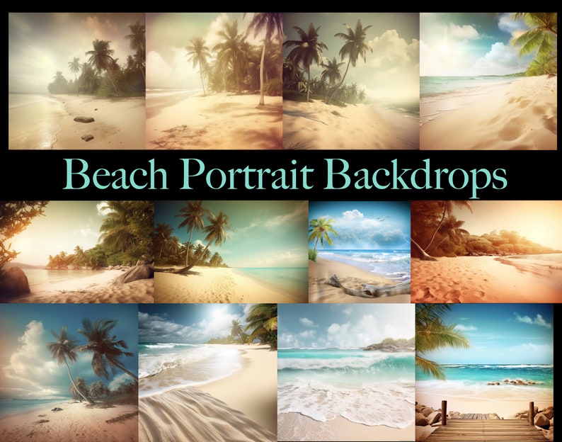 Digital Beach Portrait Backdrop Composite Photoshop - Etsy