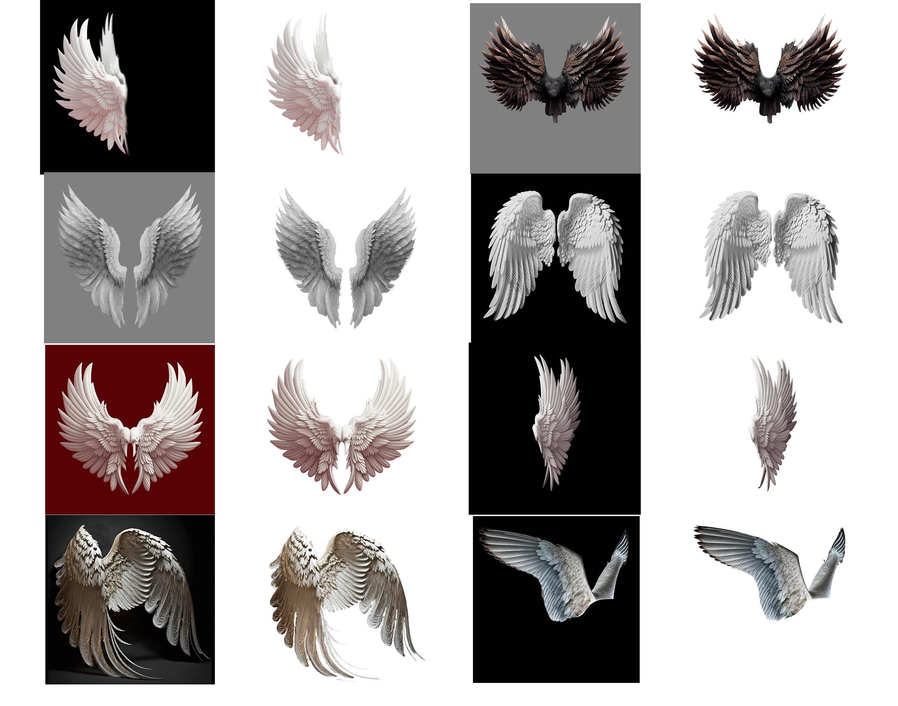 Digital Wings Overlays for Enchanted Fantasy Creations. Angel - Etsy