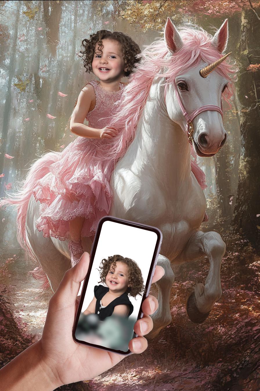 Custom Unicorn Portrait • Personalized Child Fantasy Art (digital ...