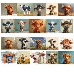Corny Cows Clip Art Images of Quirky Cows Wall Art Along With Png ...