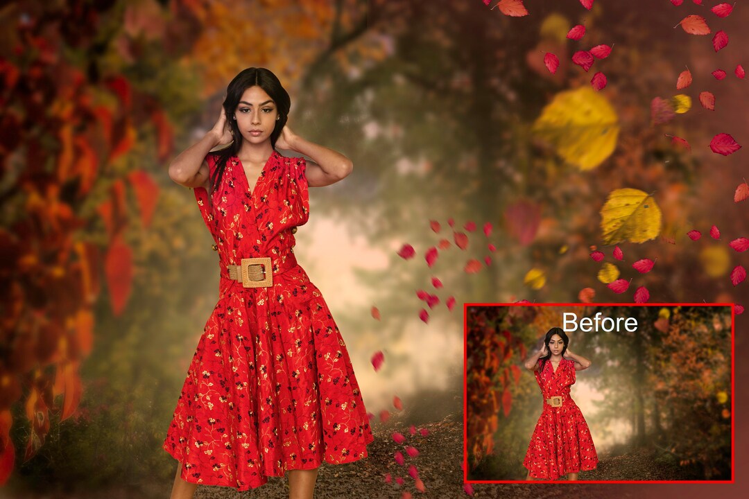 70 Autumn Photo Overlays With Two Digital Backgrounds Included Autumn ...