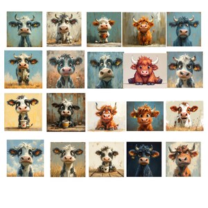 Corny Cows Clip Art Images of Quirky Cows Wall Art Along With Png ...