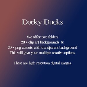 Dorky Ducks Clipart and Backgrounds for Multiple Creative Uses Designs ...