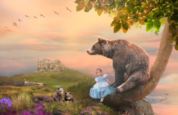 Digital Photography Background of Little Princess and Friendly | Etsy