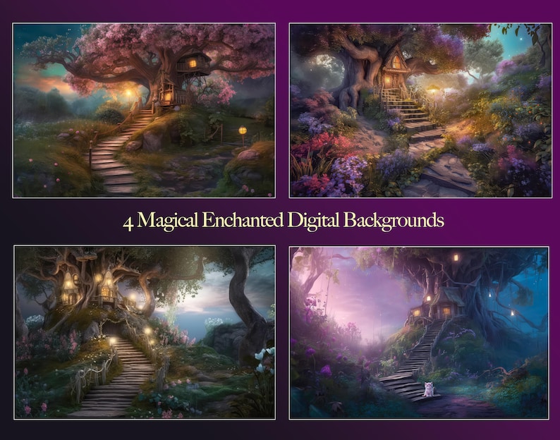 Digital Portrait Backgrounds Enchanted Forest Composites Backgrounds ...