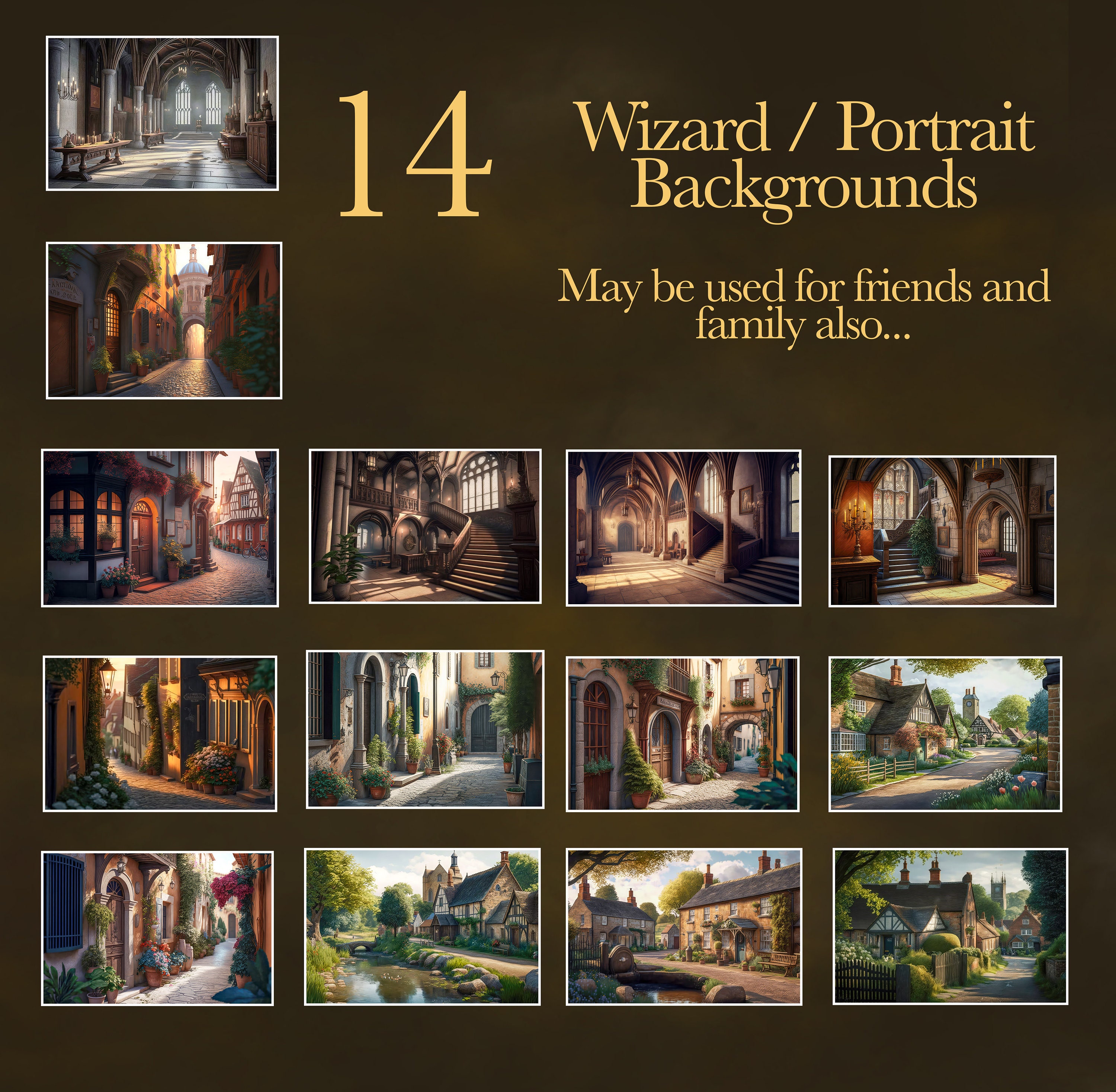 Digital Portrait Backgrounds. Little Wizard Background - Etsy