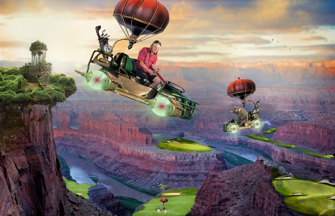 Golfing Future Digital Photography Backgrounds Creative Composite ...