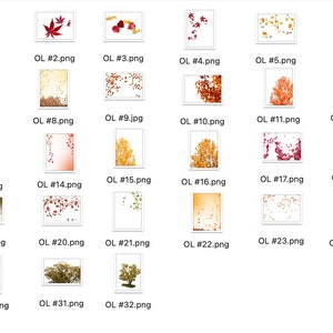 70 Autumn Photo Overlays With Two Digital Backgrounds Included Autumn ...