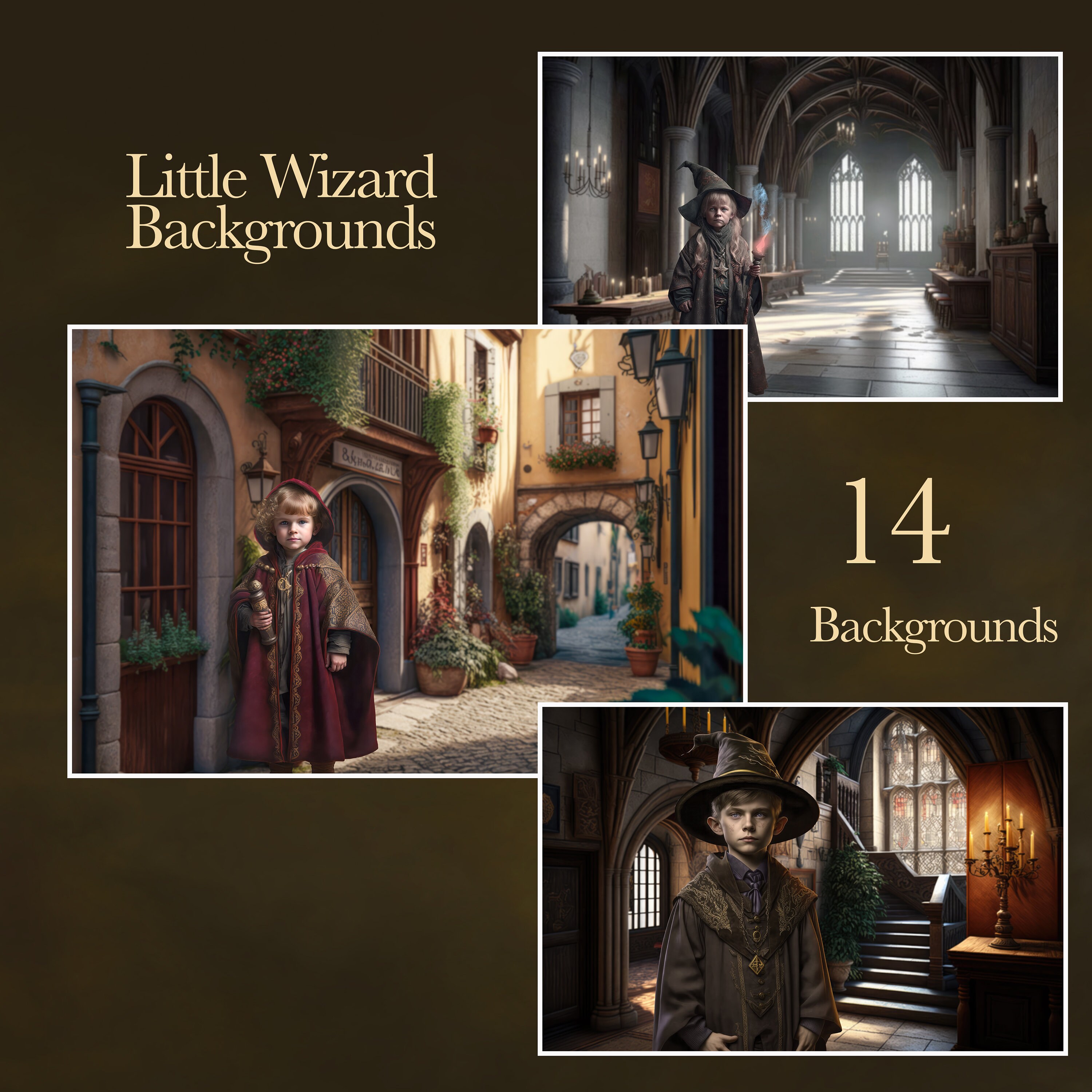 Digital Portrait Backgrounds. Little Wizard Background - Etsy