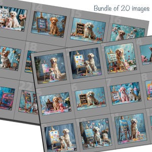 Puppy Celebration Clipart Bundle - Cute Dogs Painting Signs - Happy Day ...