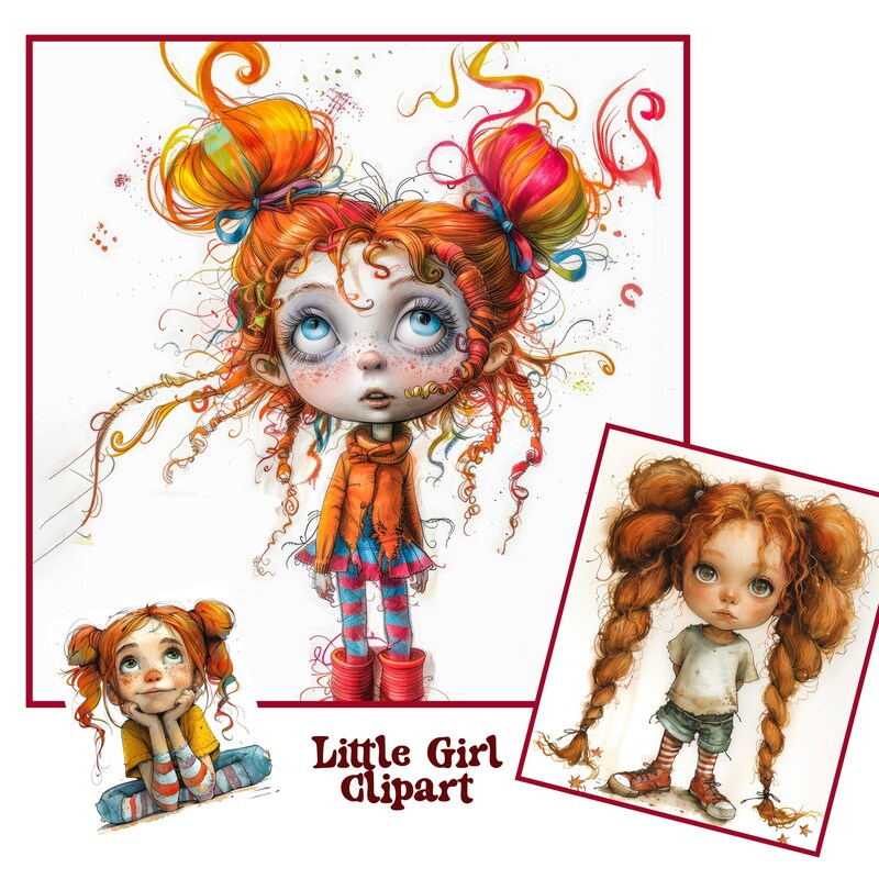 Mixed Girl Cartoon - Etsy