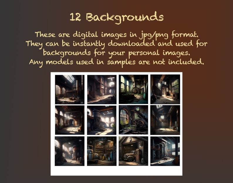 Urban Grunge Photography Backgrounds: Abandoned Warehouses (digital ...