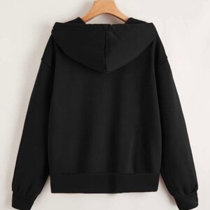 Zip up Drop Shoulder Drawstring Hoodie - Etsy