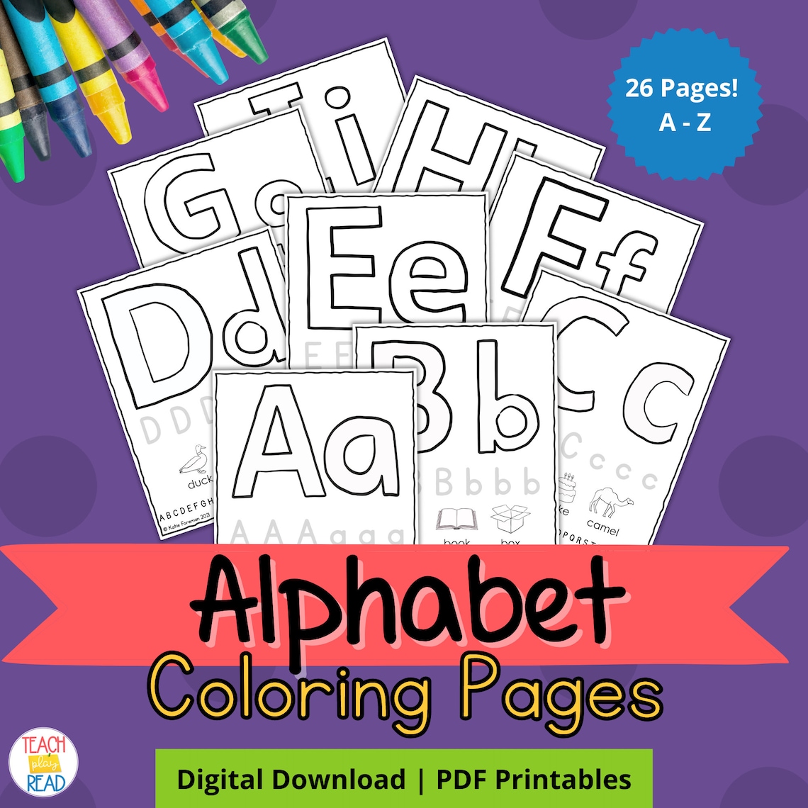 Alphabet Coloring Pages Printables Preschool Early Learning ...