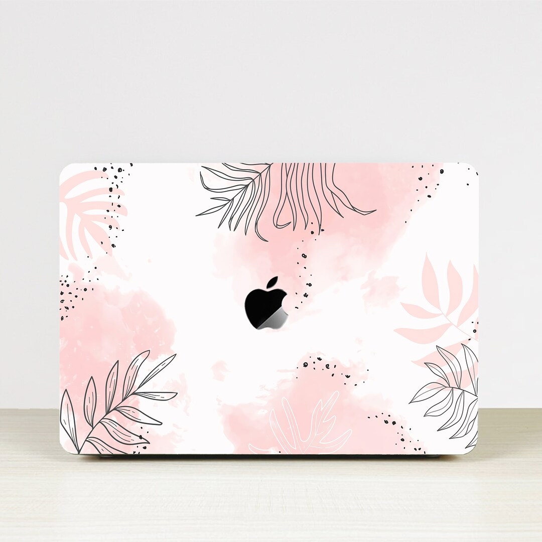 Minimalist Leafy Drawing Pink Pastels Girly Printing Hard Rubberized ...