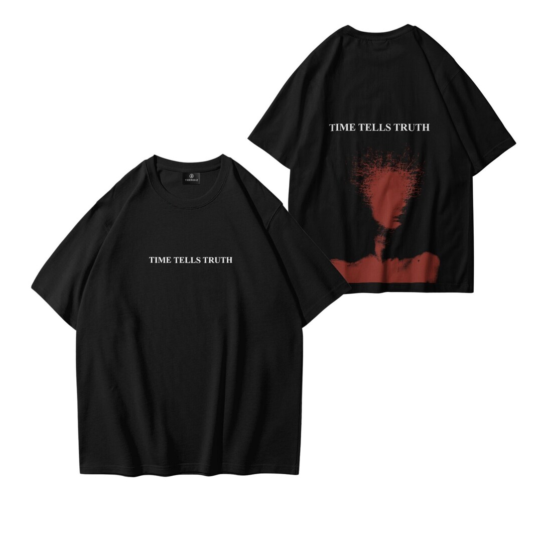 Time Tells Truth T-shirt Black Unisex Oversized - Etsy