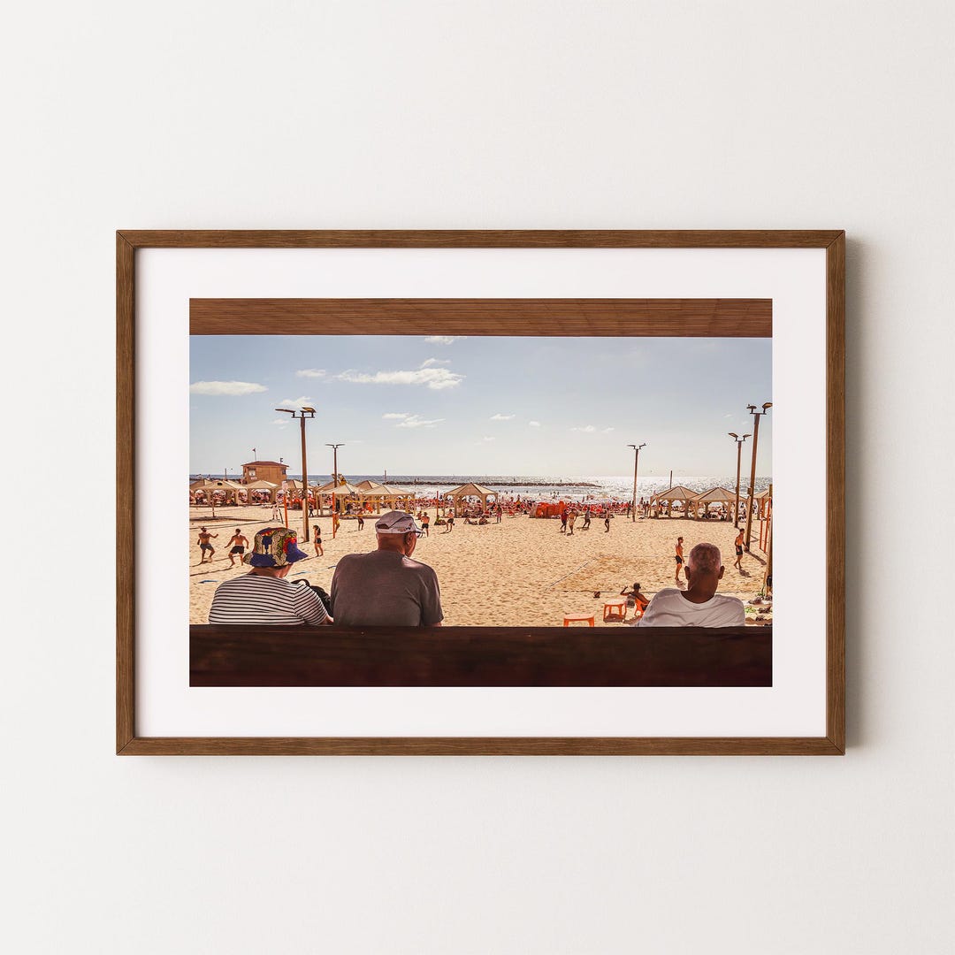 Beach in Tel Aviv Poster | Israel Poster| Beach Decor | Beach Art Print ...