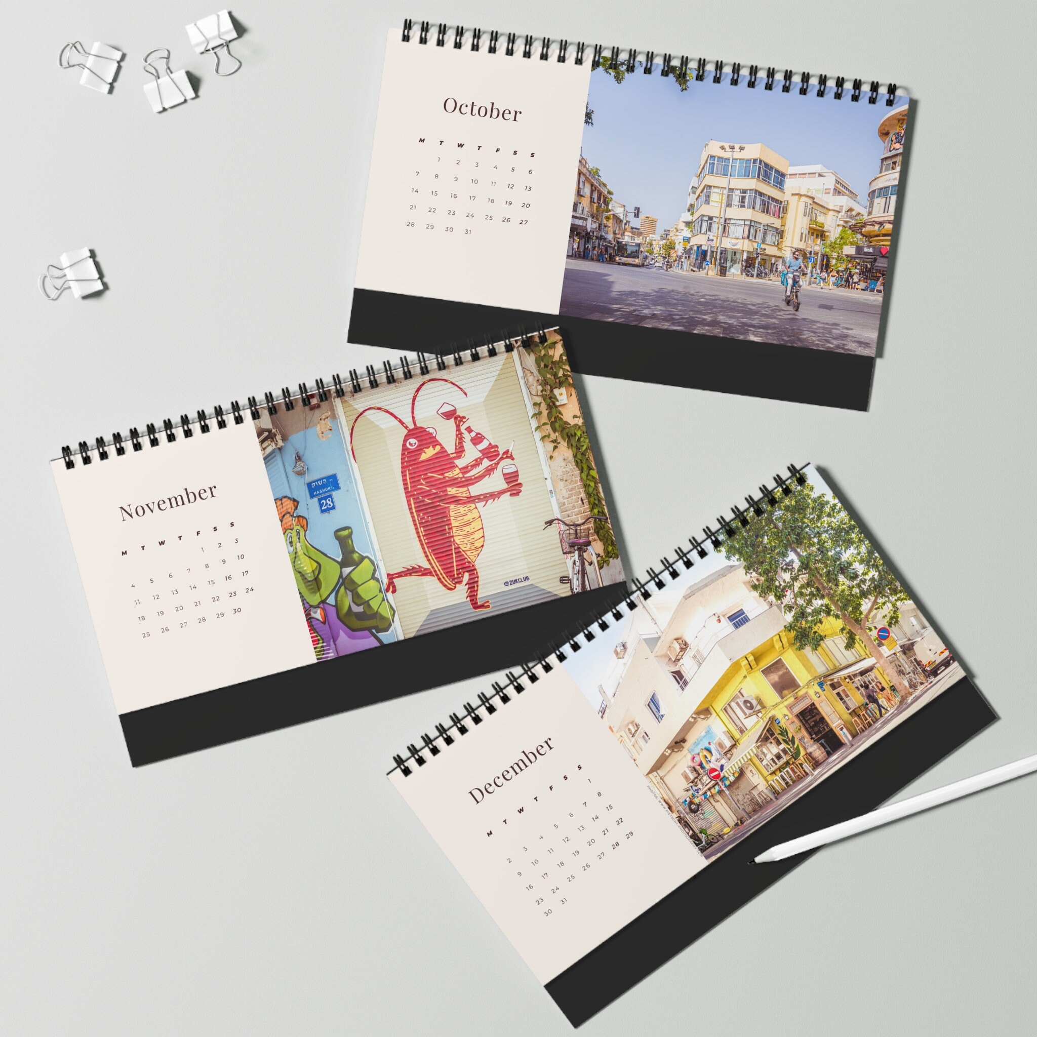 US/CA Tel Aviv Calendar 2024 Israel Calendar Birthday Calendar Desk ...