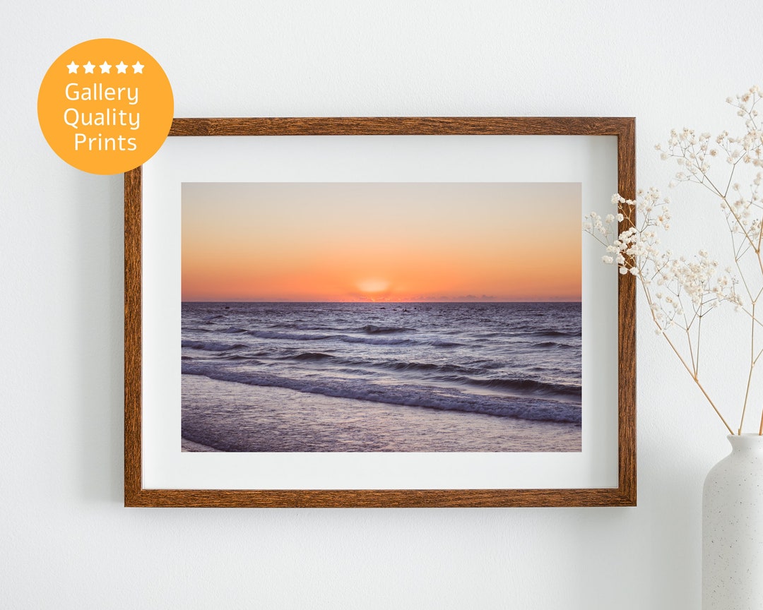 Sunset at the Beach Poster | Nature Wall Art | Landscape Print | Ocean ...